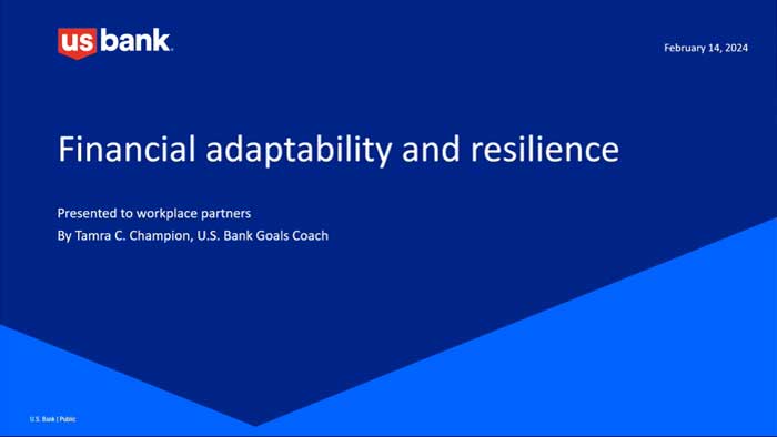 Goals coaching webinars | Goals Coaching | U.S. Bank