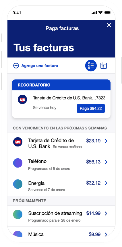 Pago de facturas en línea | Paga facturas en línea | U.S. Bank